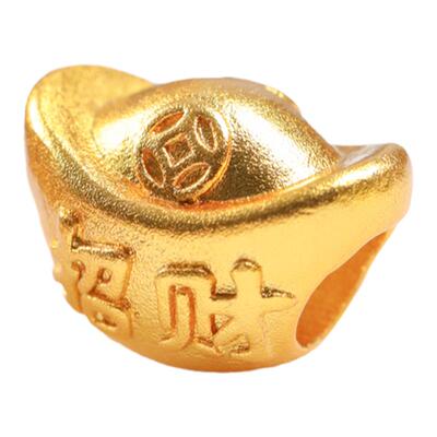 铜钱兔耳朵福袋吊坠配件古法沙金