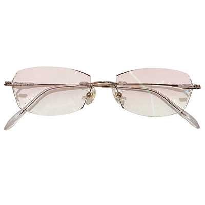 女神高级感变色无框眼镜女