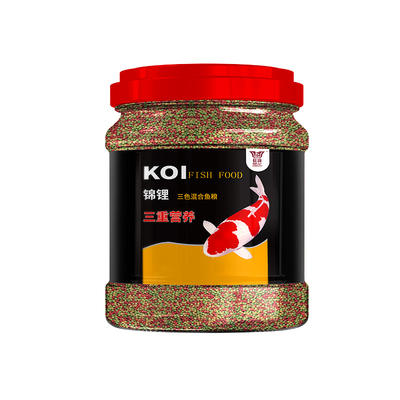 金鱼锦鲤饲料家养通用鱼粮小颗粒上浮增色观赏鱼鹦鹉鱼鱼食大颗粒