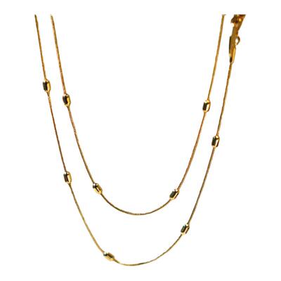 LAZYCIRCLES金色双层水珠项链