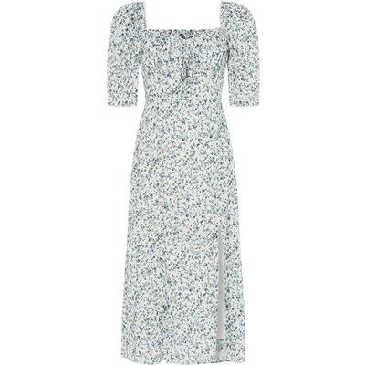 【折扣】KEEPSAKE 女士碎花优雅日常休闲下开衩短袖中长款连衣裙