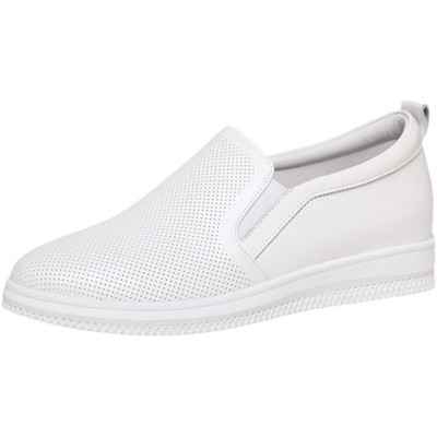 百丽小白鞋内增高舒适女鞋真皮