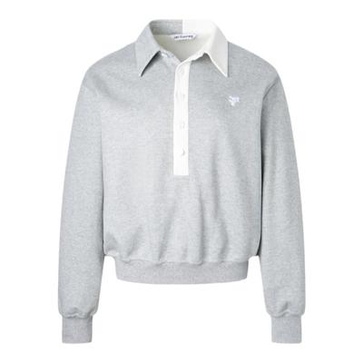 JAC FLEURANT【卢洋洋同款】灰白不对称领口拼接卫衣短裤套装