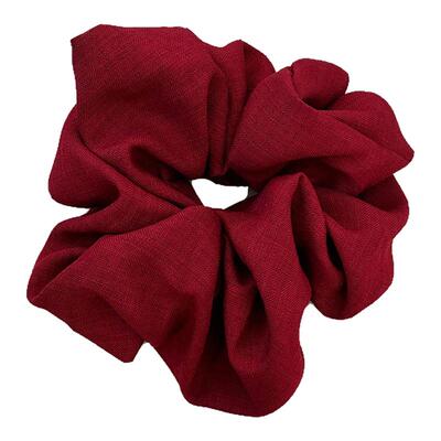 韩国东大门同款红色方巾发圈