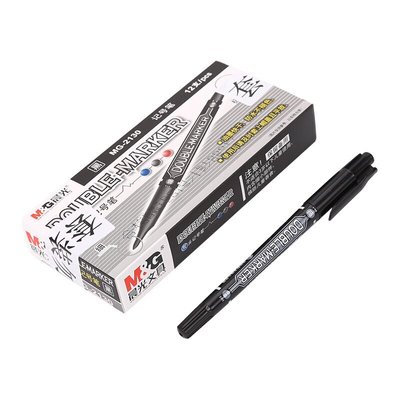 晨光描线笔MG-2130油性记号笔小双头美术专用学生绘画手绘勾线笔