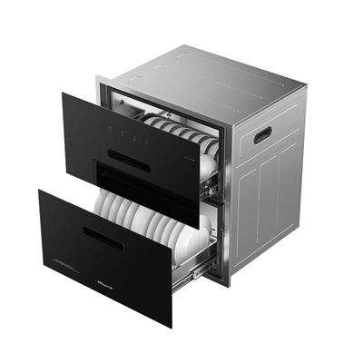 万和N1消毒柜家用嵌入式紫外线二星级100L两门大容量全腔三元净菌