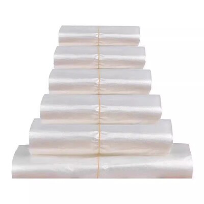 白色食品级塑料袋外卖打包方便袋透明背心胶袋商用袋子早餐专用袋