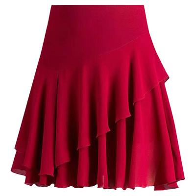 百搭三步踩吉特巴广场摩登拉丁舞练功服跳舞蹈半身裙成人a字短裙