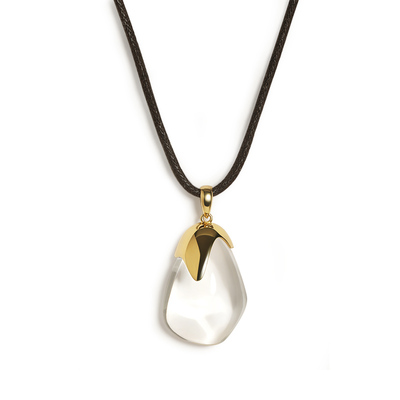 离岛空气白水晶项链女款新款