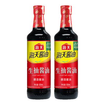 海天生抽酱油500ml酿制