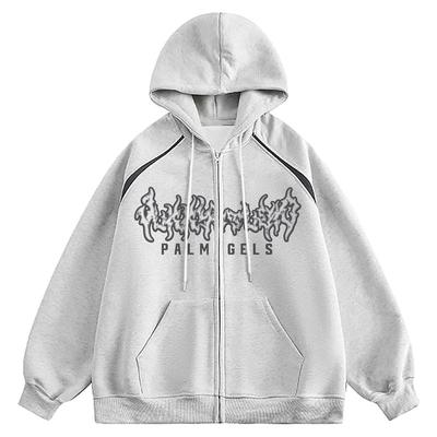 迎合别人拉链设计感连帽卫衣