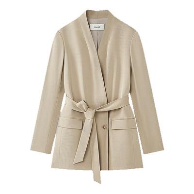 【三醋酯纤维】Laurel劳芮新款无领系带收腰西装LWD366T00500