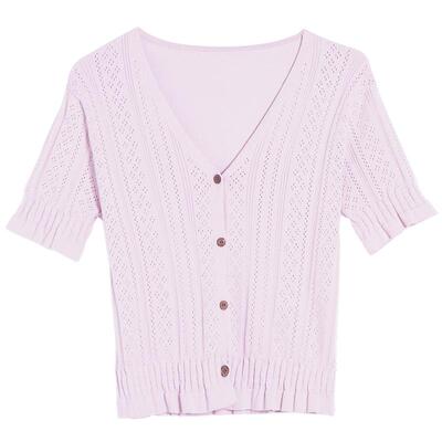 zklin高腰冰丝针织T恤