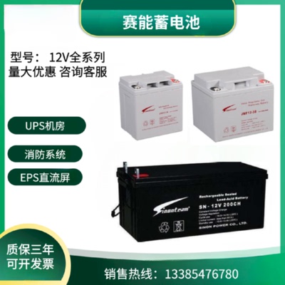 Sinontea赛能蓄电池SN12V100CHJMF12V100AH24A38A40A65A120A200A