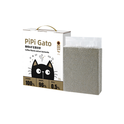 PiPi Gato 咖啡渣纤维矿石混合猫砂除臭去味结团吸收快不易粘底