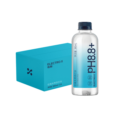 粒刻pH8.8天然苏打水380mL便携装