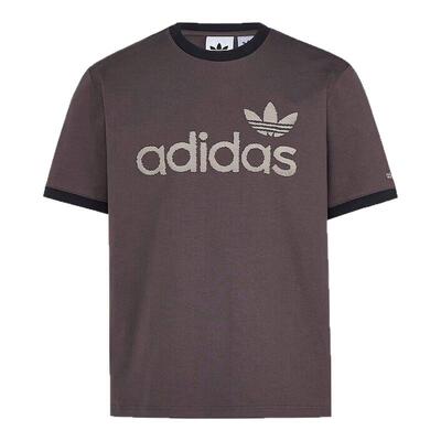 Adidas阿迪达斯三叶草刺绣LOGO简约半截袖2026春男短袖T恤KY8453
