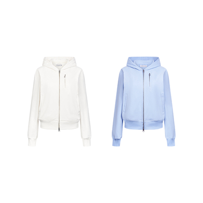 DOSORDONTS后背开口连帽短卫衣