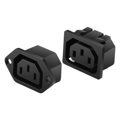 三插品字母座 嵌入式AC电源插座10A/250V 实心铜带耳充电 CCC认证