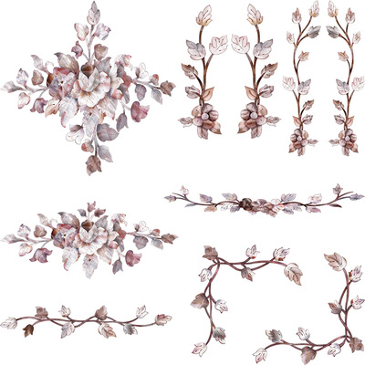 欧式贝雕水移画家具橱柜餐桌装饰