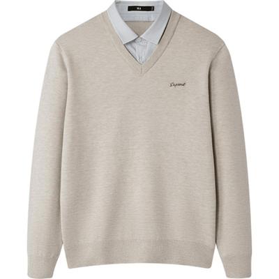 海澜之家柔软亲肤双领针织衫