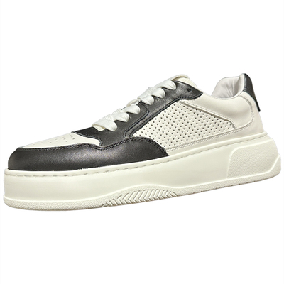 轻便4cm增高厚底真皮板鞋