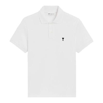 AMI PARIS 26春夏男士经典爱心合身短袖上衣POLO衫银泰 300217