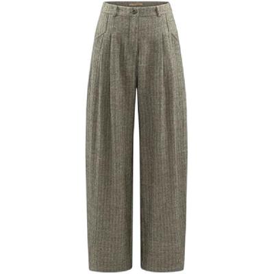 AUTI SEMINARIO x LOOKNOW2025冬季新款羊毛宽松打褶阔腿长裤