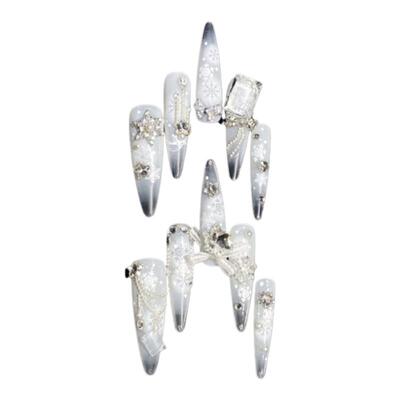 蕾丝雪花穿戴甲TUTUNAIL圣诞新年