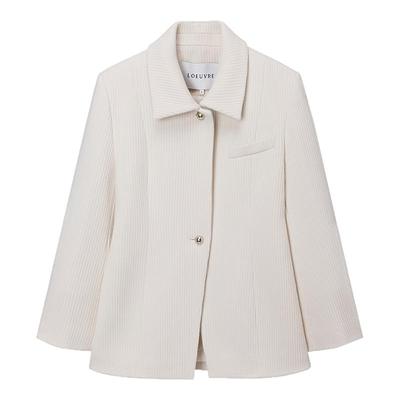 loeuvre全羊毛西装外套毛呢上衣