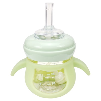 宽口径PPSU小容量奶瓶120ml宝宝学习喝水手柄重力球吸管幼儿鸭嘴