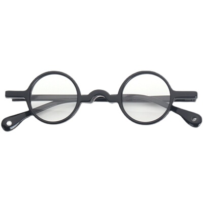 板材复古风小圆框眼镜