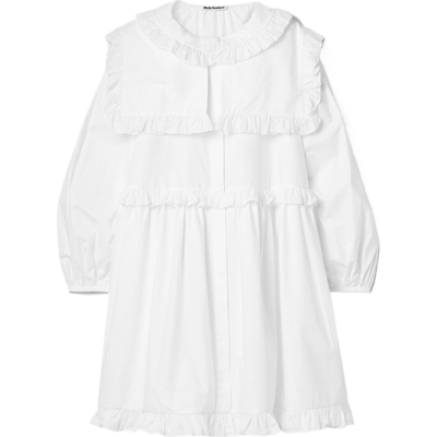 【38焕新周】Molly Goddard 秋冬女褶饰棉质迷你长袖连衣裙