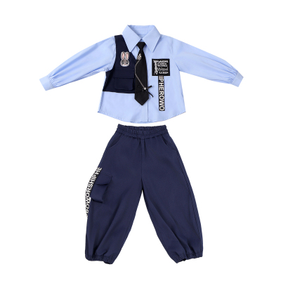 男女童疯狂动物朱迪兔子警官套装