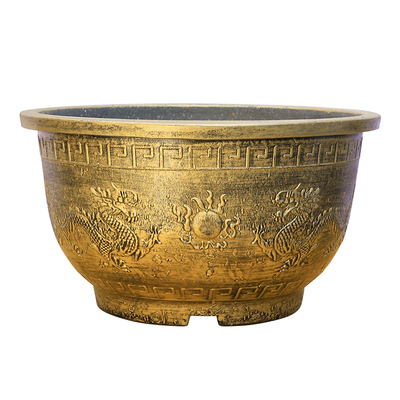 欧式复古树脂加厚龙缸