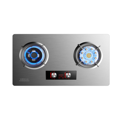 猛火商用煤气灶双灶家用台不锈钢