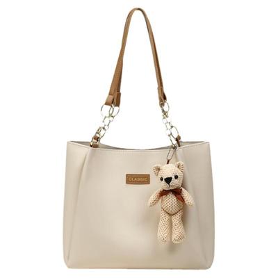 学生大容量高级感通勤单肩托特包