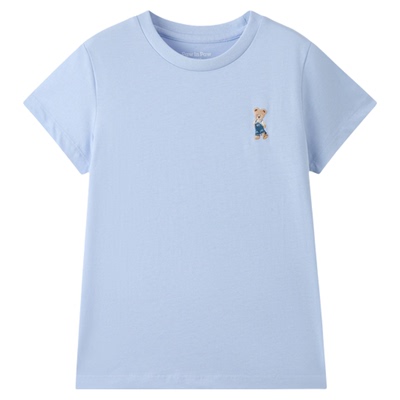 【长绒棉】PawinPaw卡通小熊童装26年夏季新款男女童宽松短袖T恤