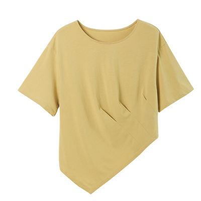 辰现慵懒随性不规则短袖