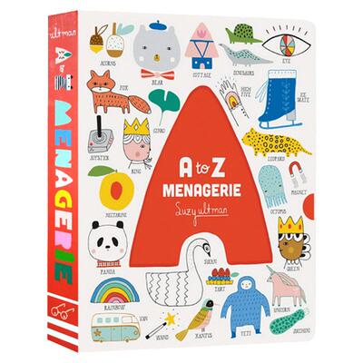 正版 A to Z Menagerie A to Z字母单字启蒙儿童绘本