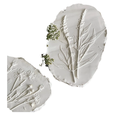 幼儿园美工diy非遗植物石膏浮雕