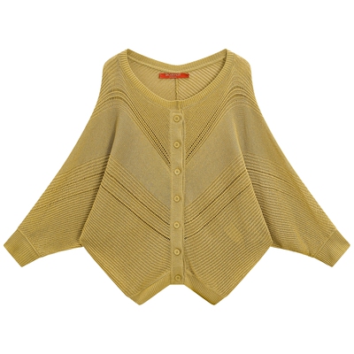 EXCEPTION例外女装中式针织开衫蝙蝠袖时尚宽松显瘦百搭上衣