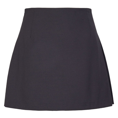 婉甸2026春季新品黑灰色A型短款短裙裤高腰简约风裙装1251K14YJ1