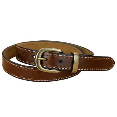 材质取胜！铜扣头层牛皮女款皮带