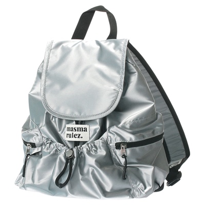 MASMARULEZ正品现货双肩包String flap backpack Glittery silver