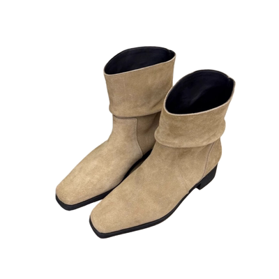 韩版复古堆堆靴女2025秋新款短靴