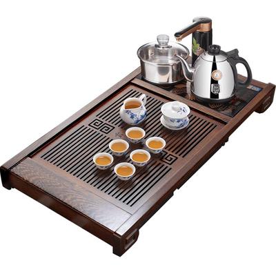 金灶实木茶盘全自动一体茶具套装