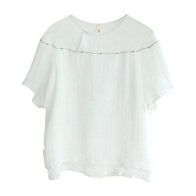 肌理苎麻拼接都市休闲双层套装