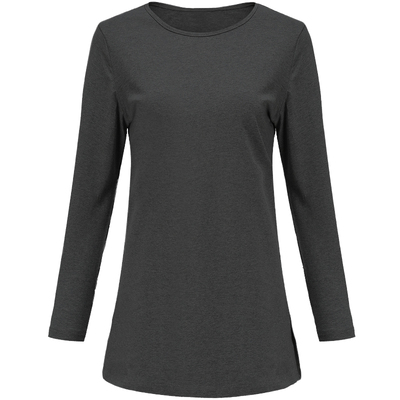 保暖加绒加厚中长款纯棉打底衫女