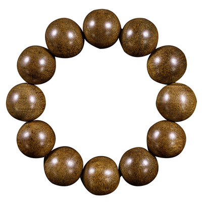 越南芽庄16mm天然保真沉香手串 黄油老料108颗沉香念珠佛珠手链